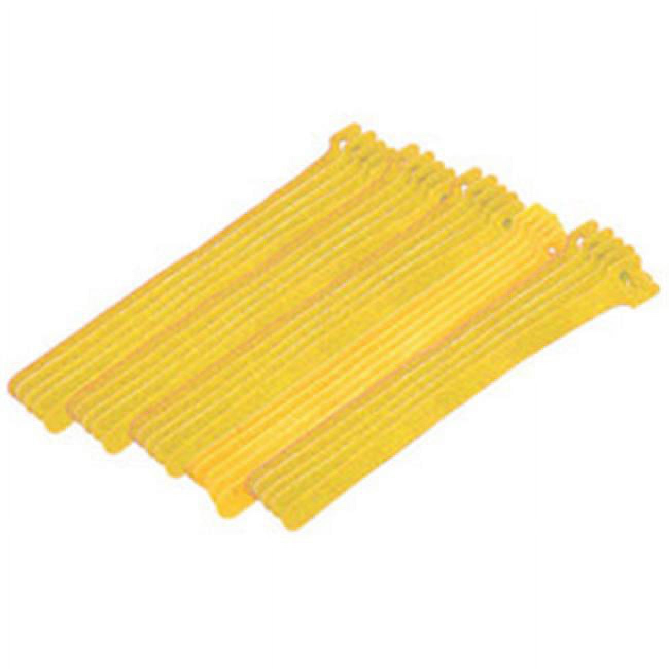 CableWholesale 30CT-08180 0.50 x 8 in. Yellow Hook and Loop Cable Strap ...