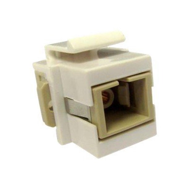 CableWholesale 30SC-SC400 Keystone White SC Fiber Optic Network Coupler ...