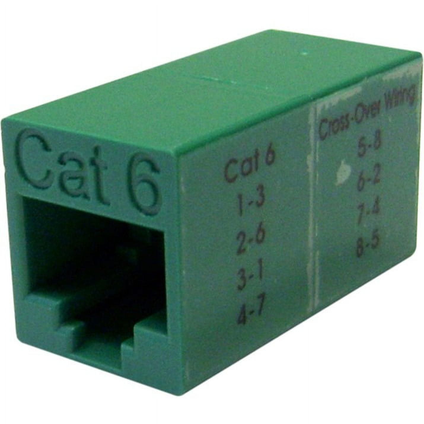 CableWholesale 30X8-33500 Cat6 Crossover Coupler, Green, RJ45 Female ...