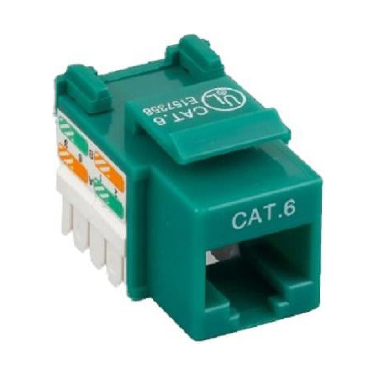 CableWholesale 326-121GR Cat6 RJ45 Female to 110 Punch Down Keystone ...
