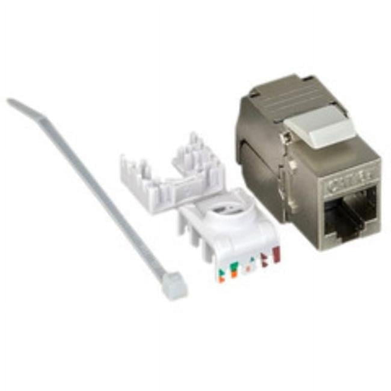 CableWholesale 33X6-530 Cat6A Shielded Toolless Keystone RJ45 Female ...