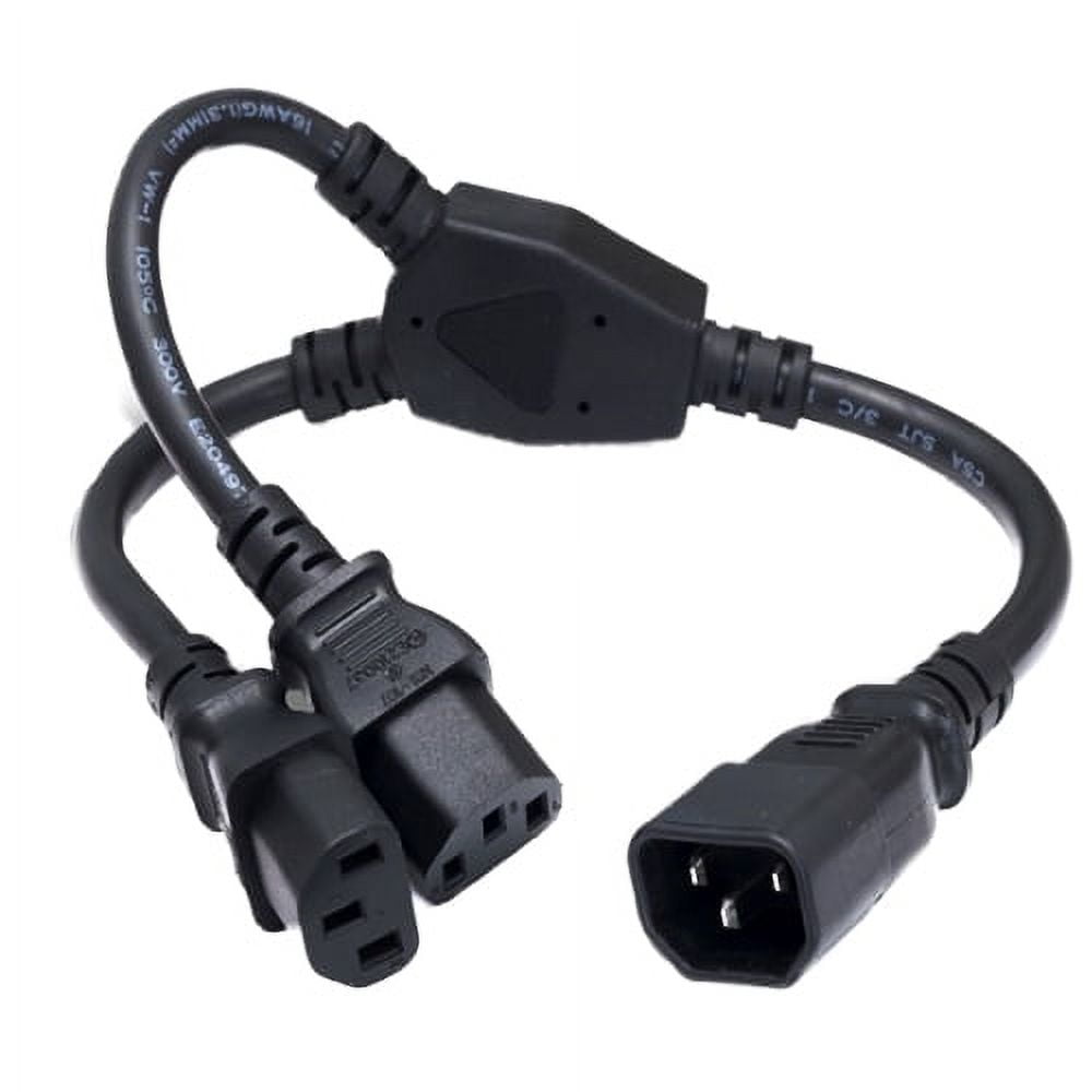 CableWholesale 10W1-02306Y 6 ft. Computer & Monitor Power Extension Y ...