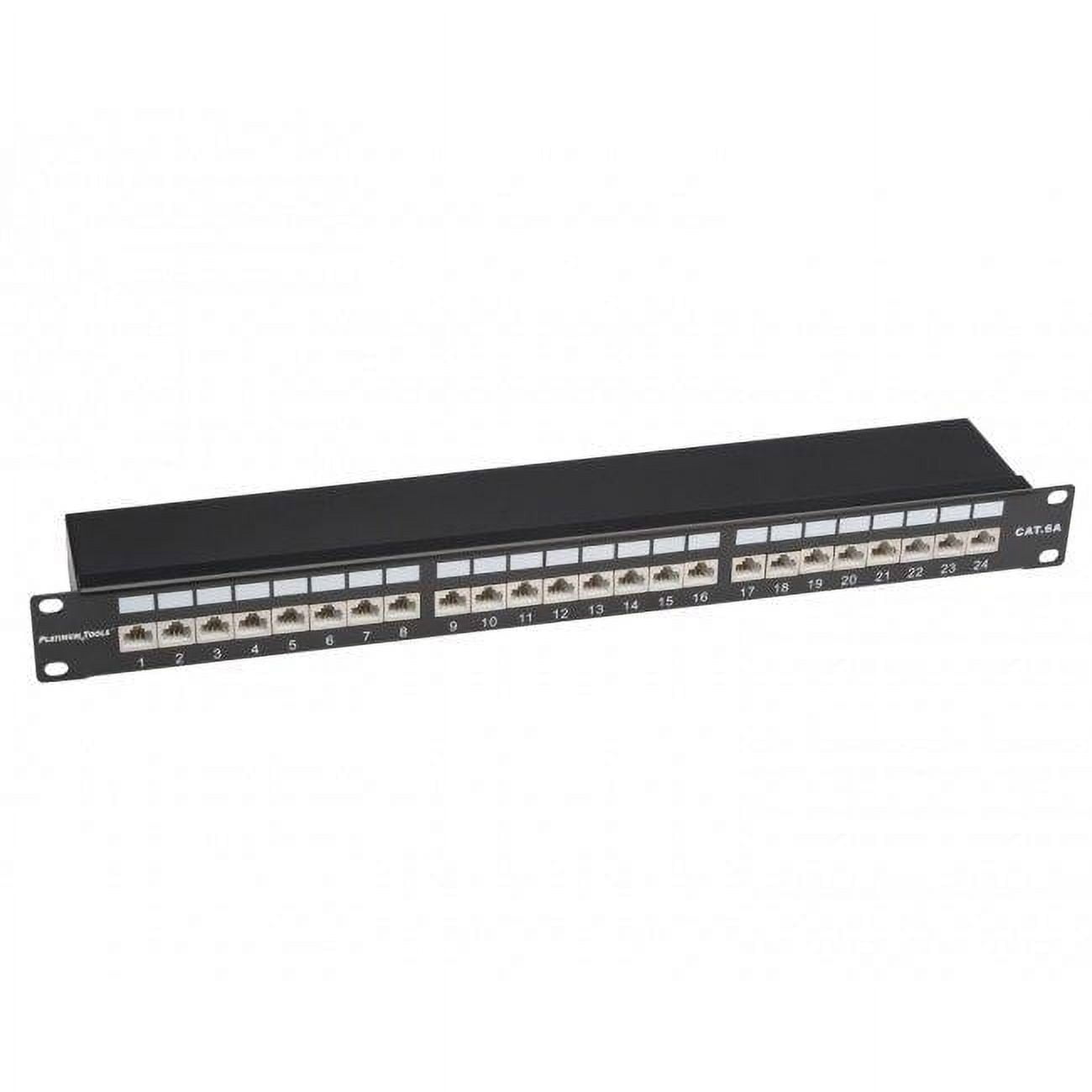 CableWholesale 675-24C6AS Rackmount 24 Port Shielded Cat6A Patch Panel ...