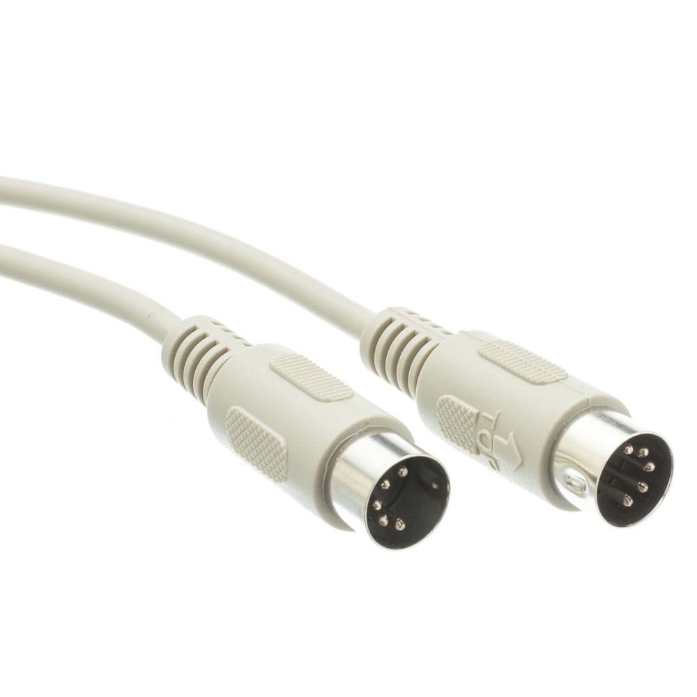 CableWholesale AT Keyboard Cable, Din5 Male, 5 Conductor, Straight, 6 ...