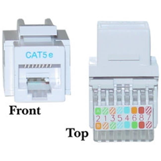 CableWholesale Cat 5e Keystone Jack White Toolless RJ45 Female ...