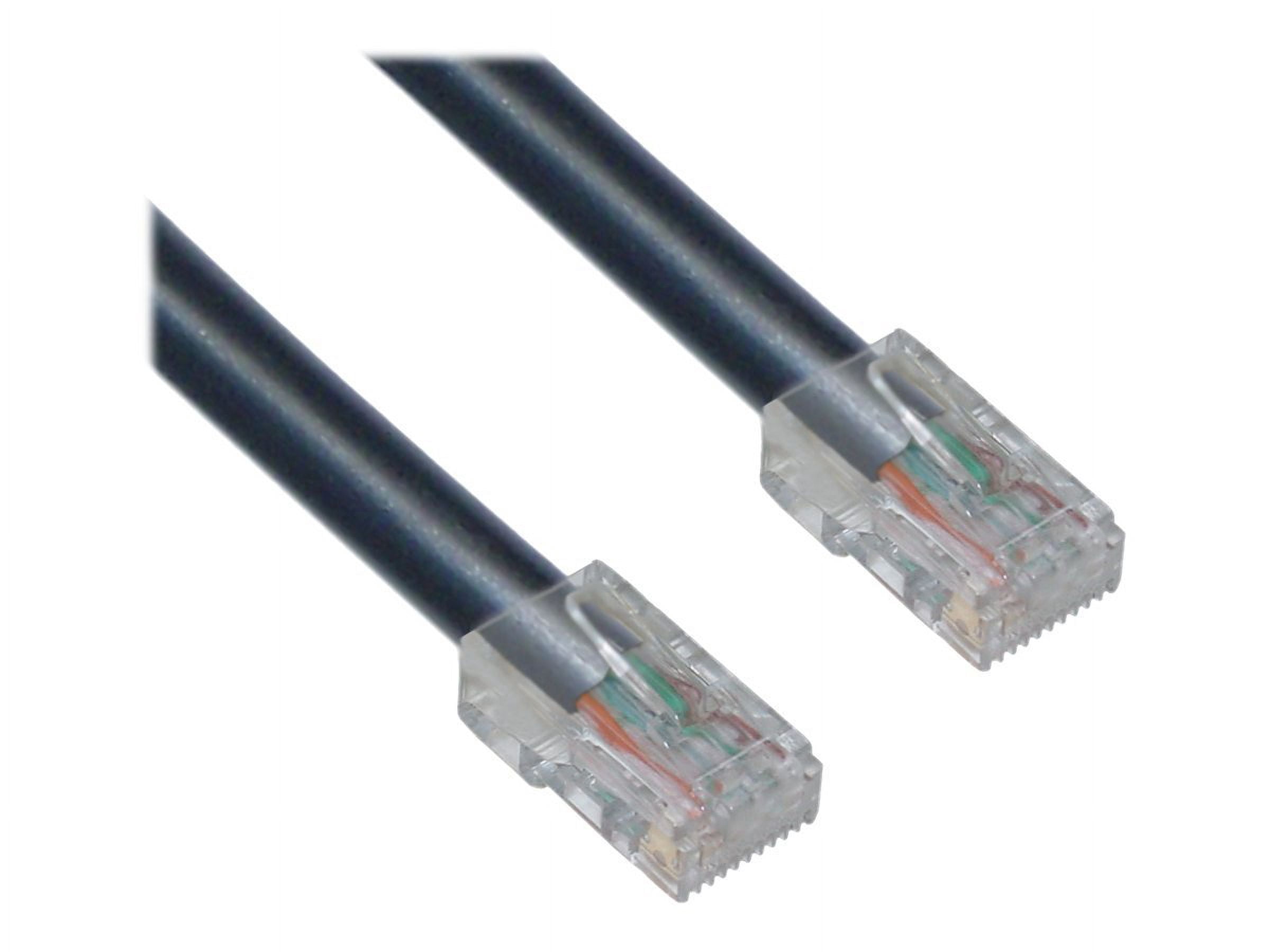Cat6 Black Ethernet Patch Cable, Bootless, 1 foot - Walmart.com