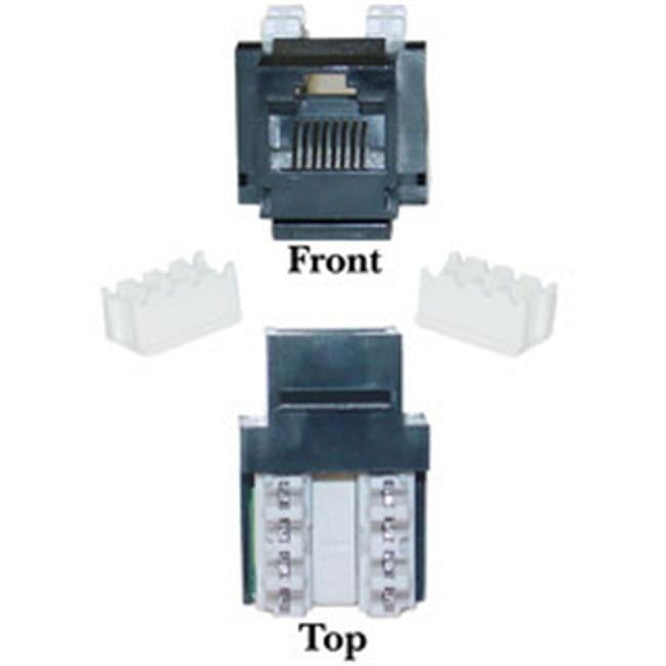 CableWholesale Cat6 Keystone Jack Black RJ45 Female to 110 Punch Down ...