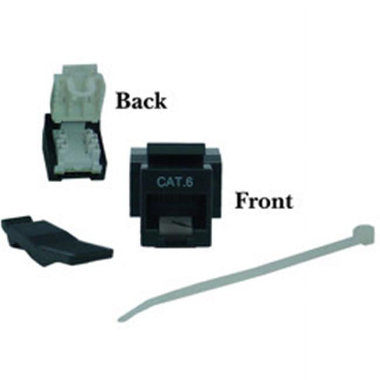 CableWholesale Cat6 Keystone Jack Black Toolless RJ45 Female - Black ...