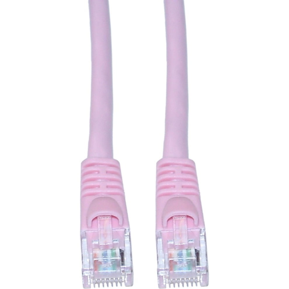 CableWholesale Cat6 Pink Ethernet Patch Cable, Snagless/Molded Boot, 25 ...