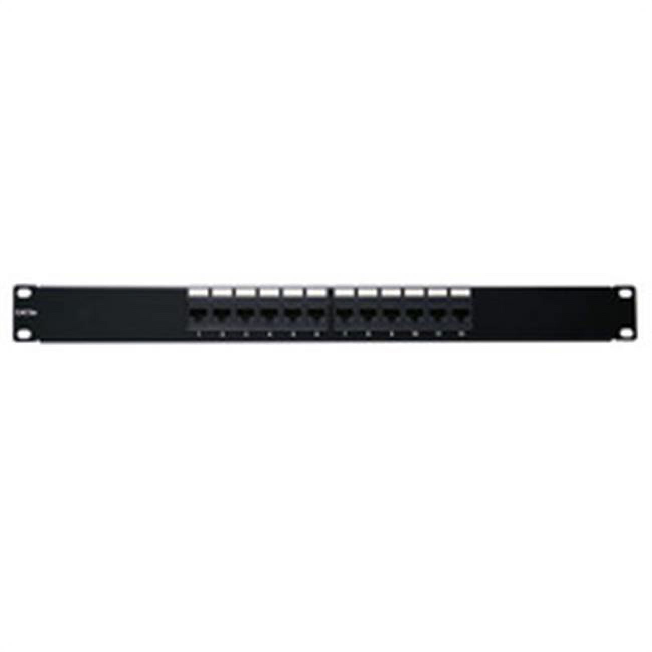 CableWholesale Rackmount 12 Port Cat 5e Patch Panel 12 Port Horizontal ...