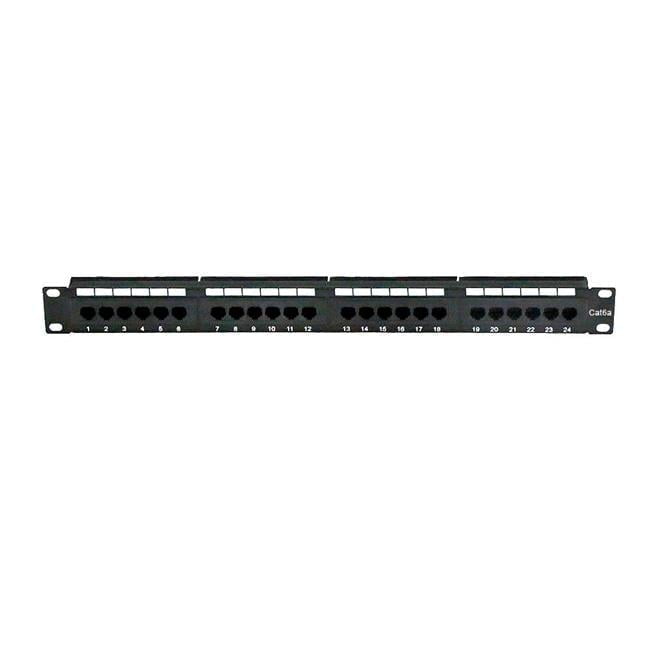 24 Port Cat6a Patch Panel, 19" Horizontal Rackmount or Wall Mount Panel ...