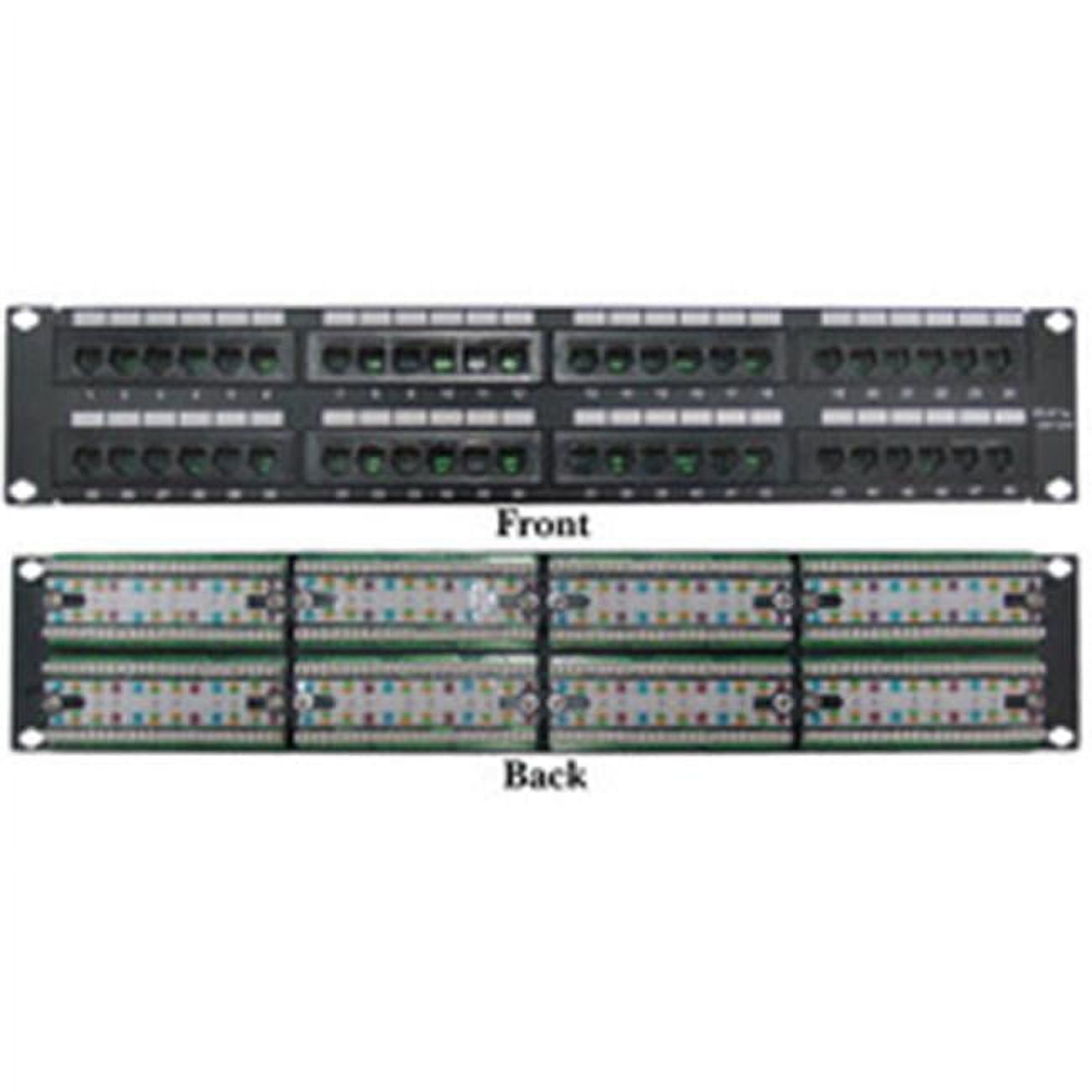 CableWholesale Rackmount 48 Port Cat 5e Patch Panel Horizontal 110 Type ...
