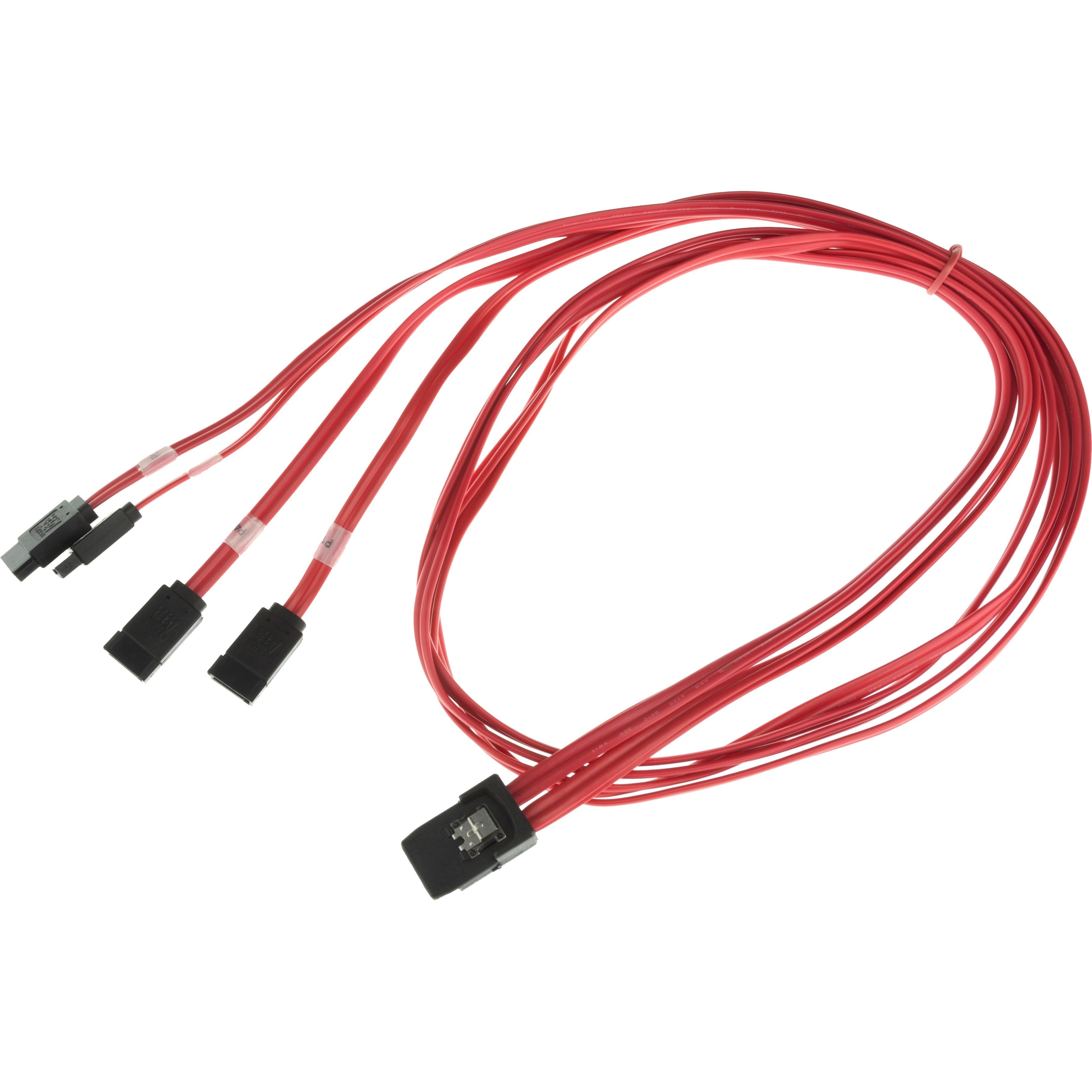CableWholesale SAS SFF-8087 to SATA Breakout Cable, Mini 36 Pin SAS, 4 ...