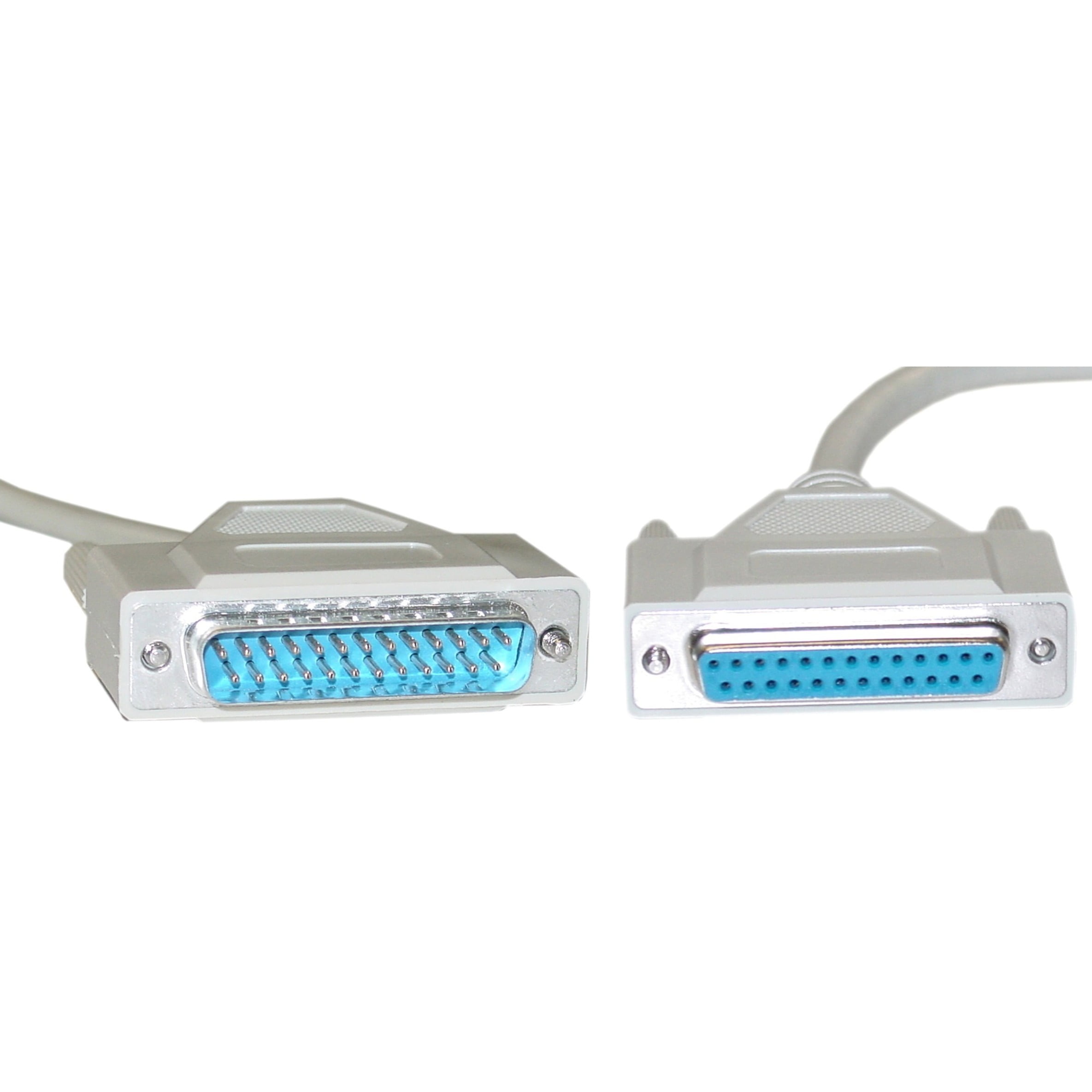 100 feet Serial Extension Cable, DB25 Male to Female, 28 AWG, 25 ...