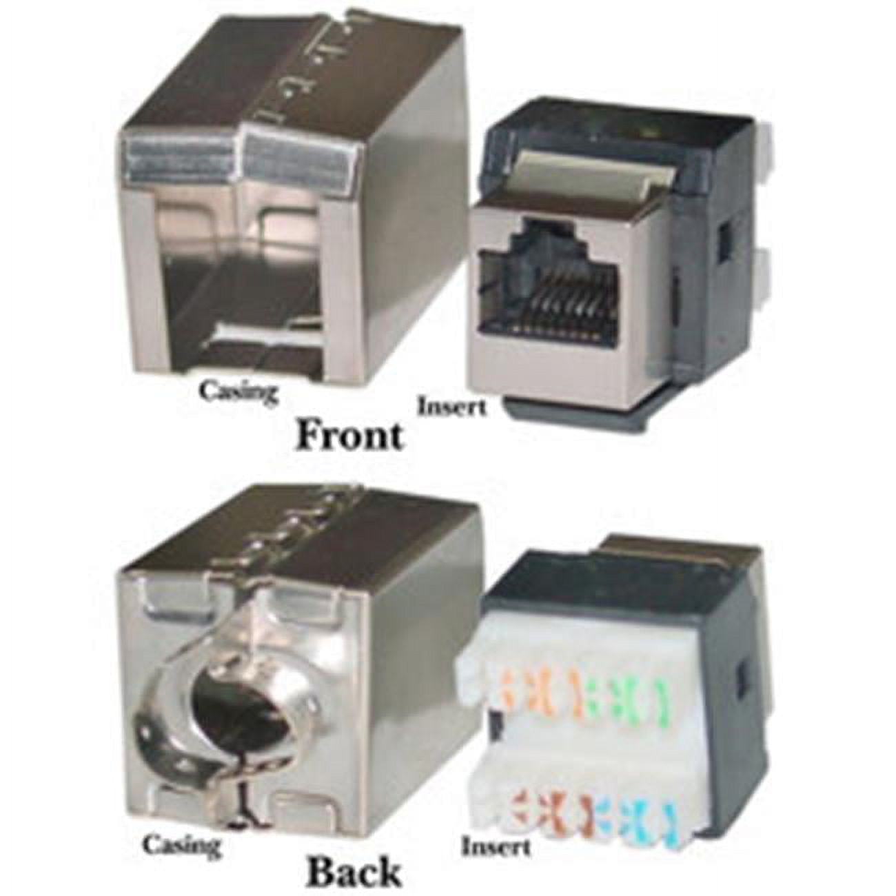 CableWholesale Shielded Cat 6 Keystone Jack RJ45 Female to 110 Punch ...