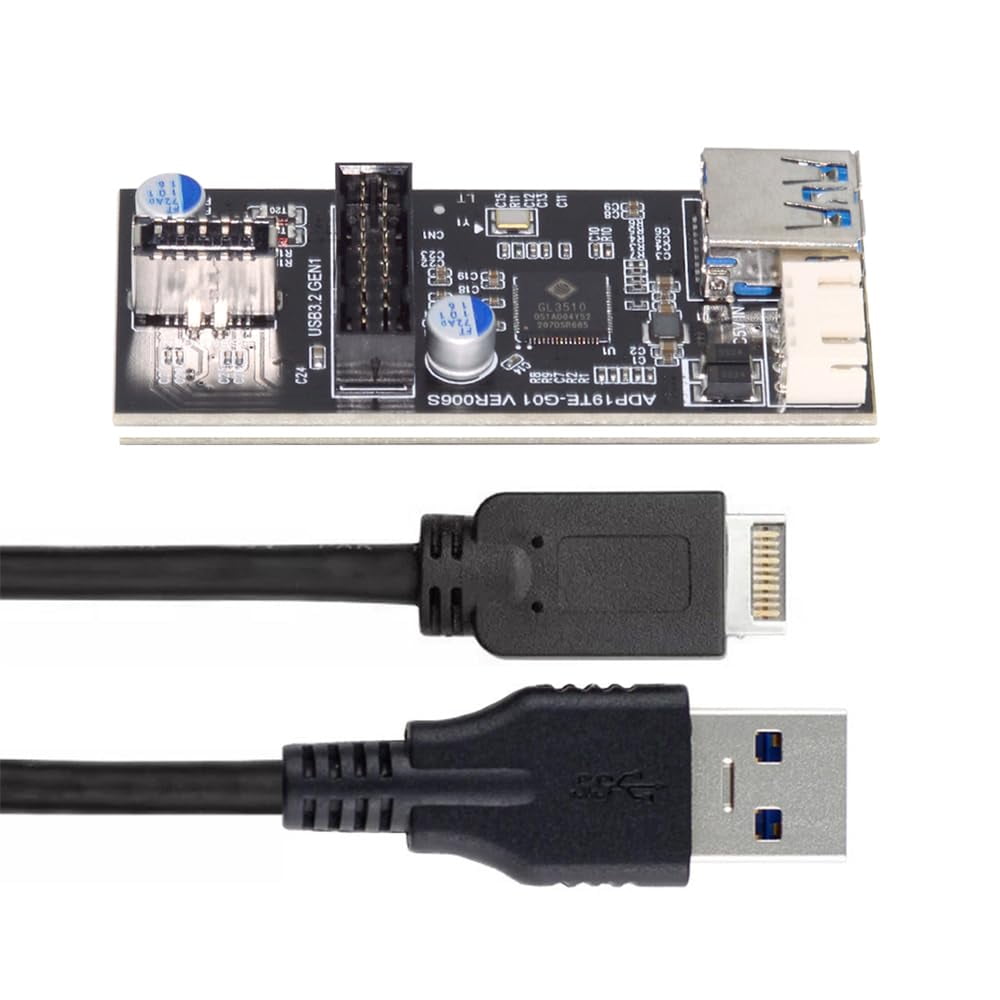 Cablecc 19/20Pin Header to SSF20 5Gbps USB 3.0 20Pin & Type-E Dual ...