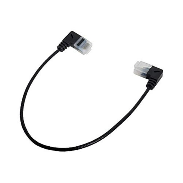 Cablecc Ultra Slim 25cm Cat6a Ethernet Cable RJ45 Right Angled UTP ...