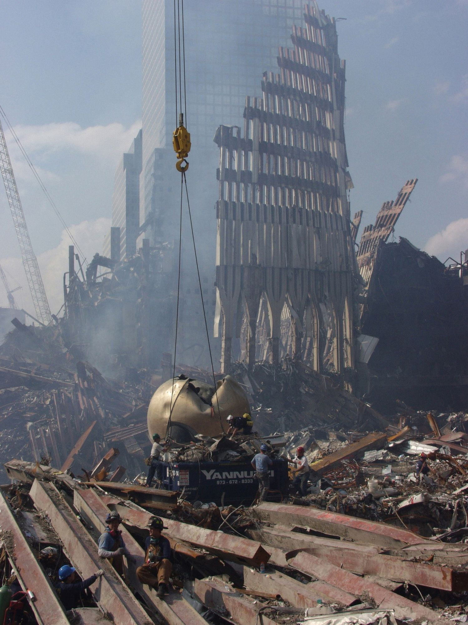 Cables Are Placed Around The Sphere Sculpture By German Sculptor Fritz ...