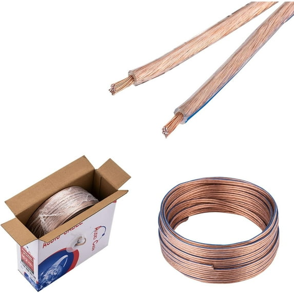 Cables Direct Online 50ft Speaker Wire 14 Gauge 2-Conductor CCA (Copper ...