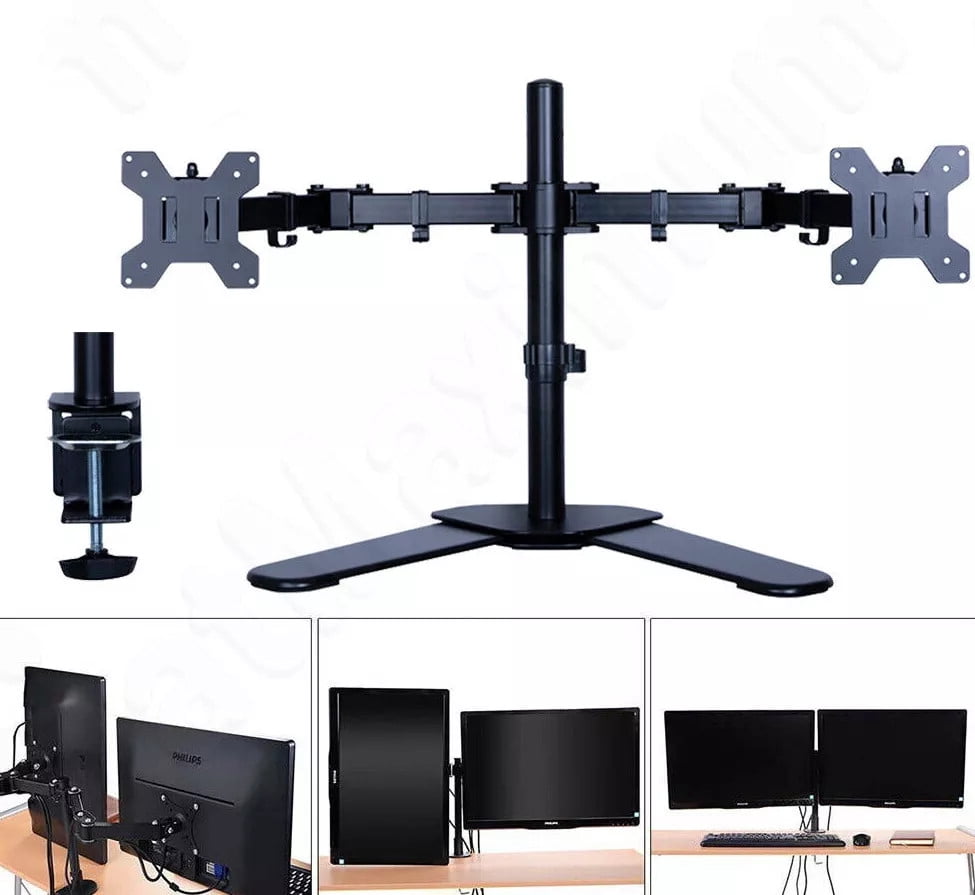 Cables Direct Online Dual Monitor Desk Mount Bracket for 17-27 Inch ...