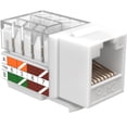 Cables Direct Online White Cat6 RJ45 Keystone Jack 45 Degree 8P8C 110 ...