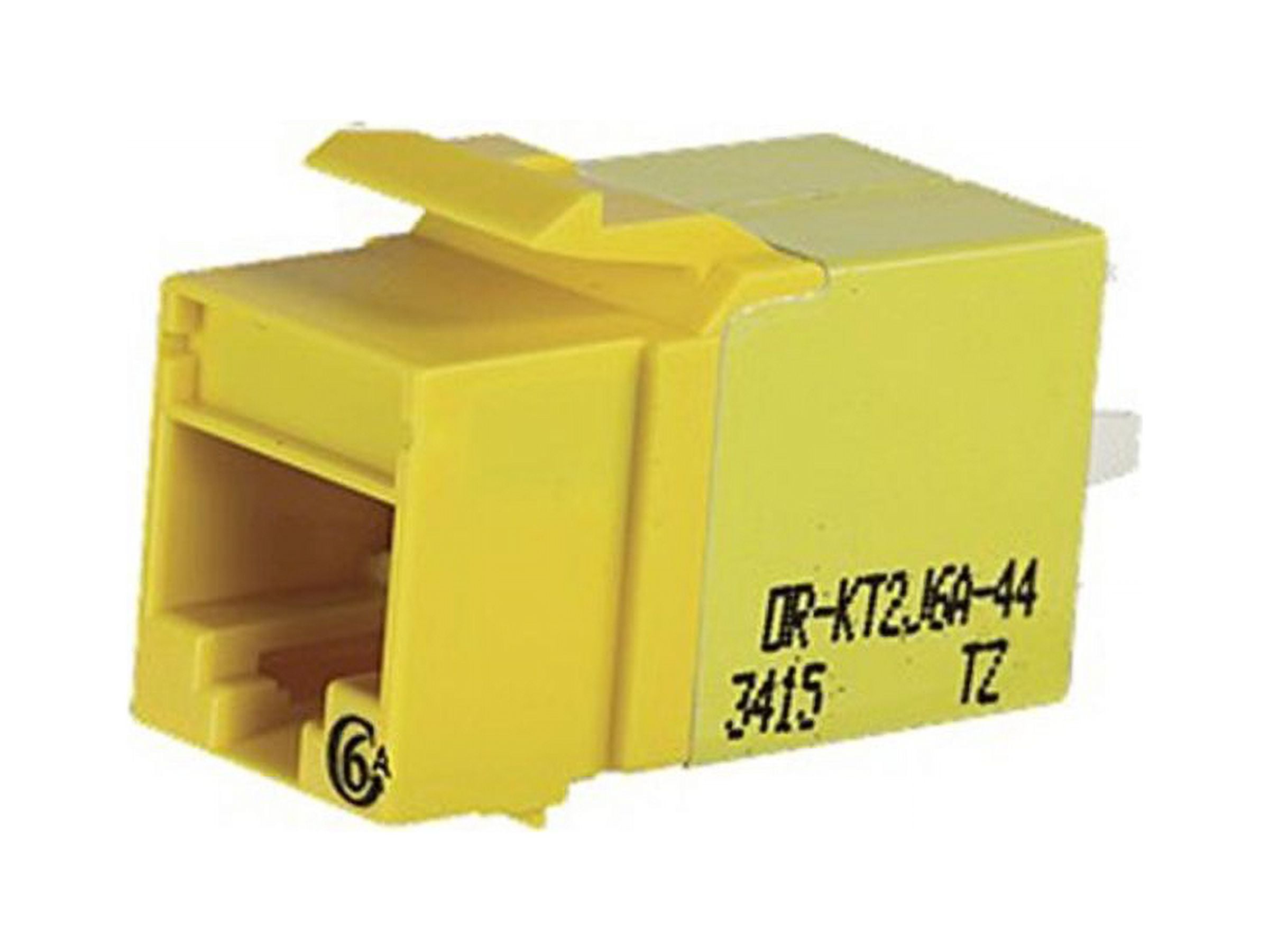 Cables To Go KT2J6A-44 Ortronics Yellow Cat6a Keystone Jack With Lacing ...
