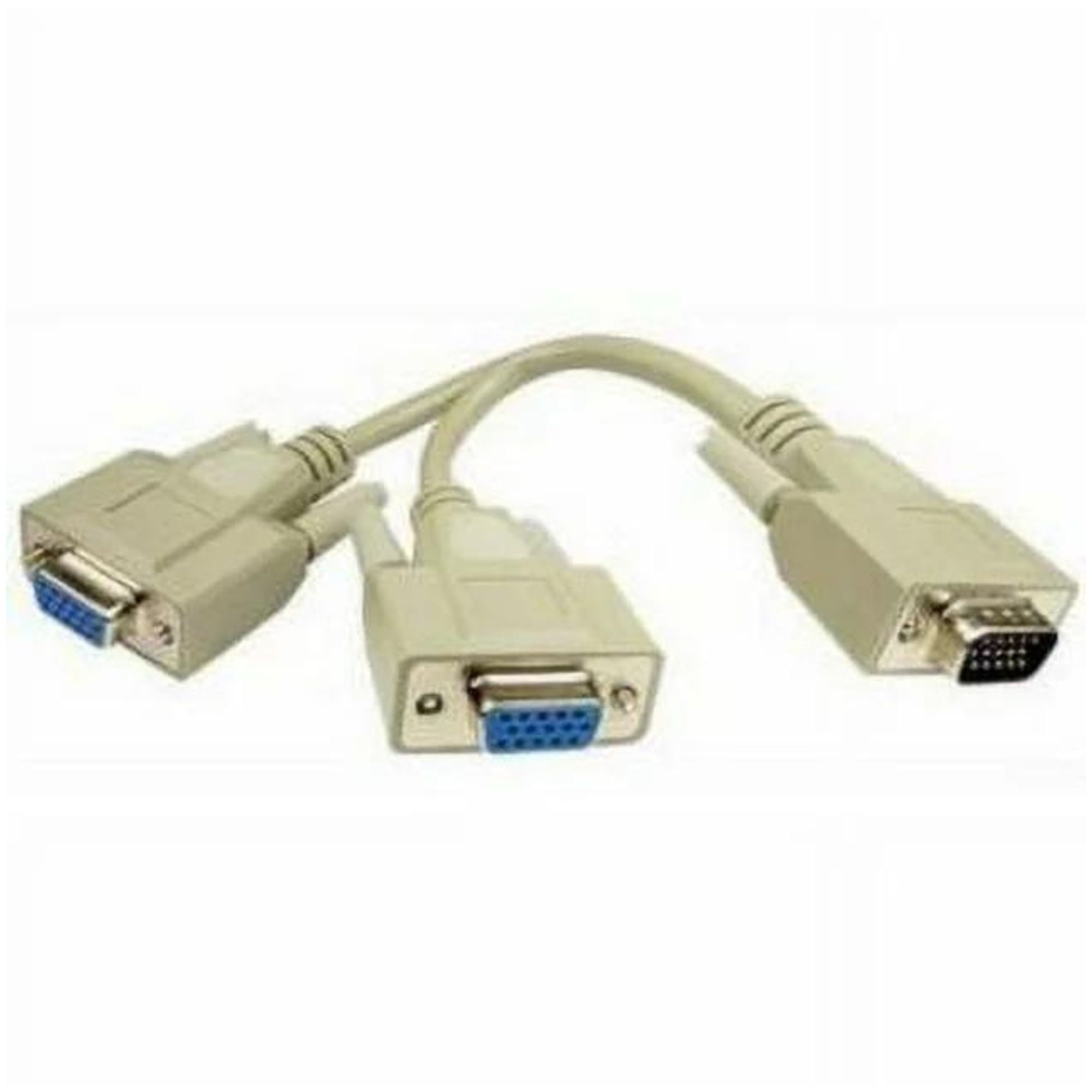 Cables Unlimited 6in VGA HDB15 1M and 2F Splitter, VGA Male to Dual 15-pin (Gray) - Walmart.com
