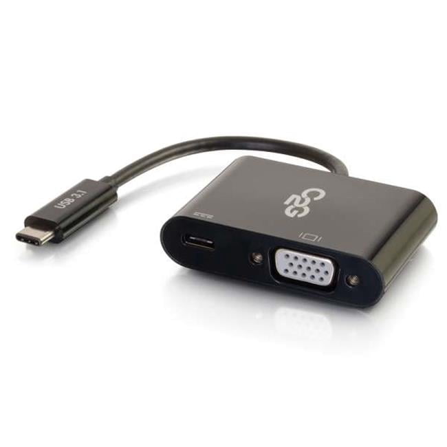 Cables2Go USB-C to VGA Video Adapter Converter with Power Delivery ...