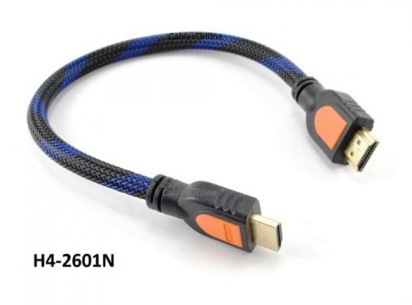 CablesOnline 1-foot HDMI 1.4 M/M Braided Net Jacket Video/Audio Cable w ...