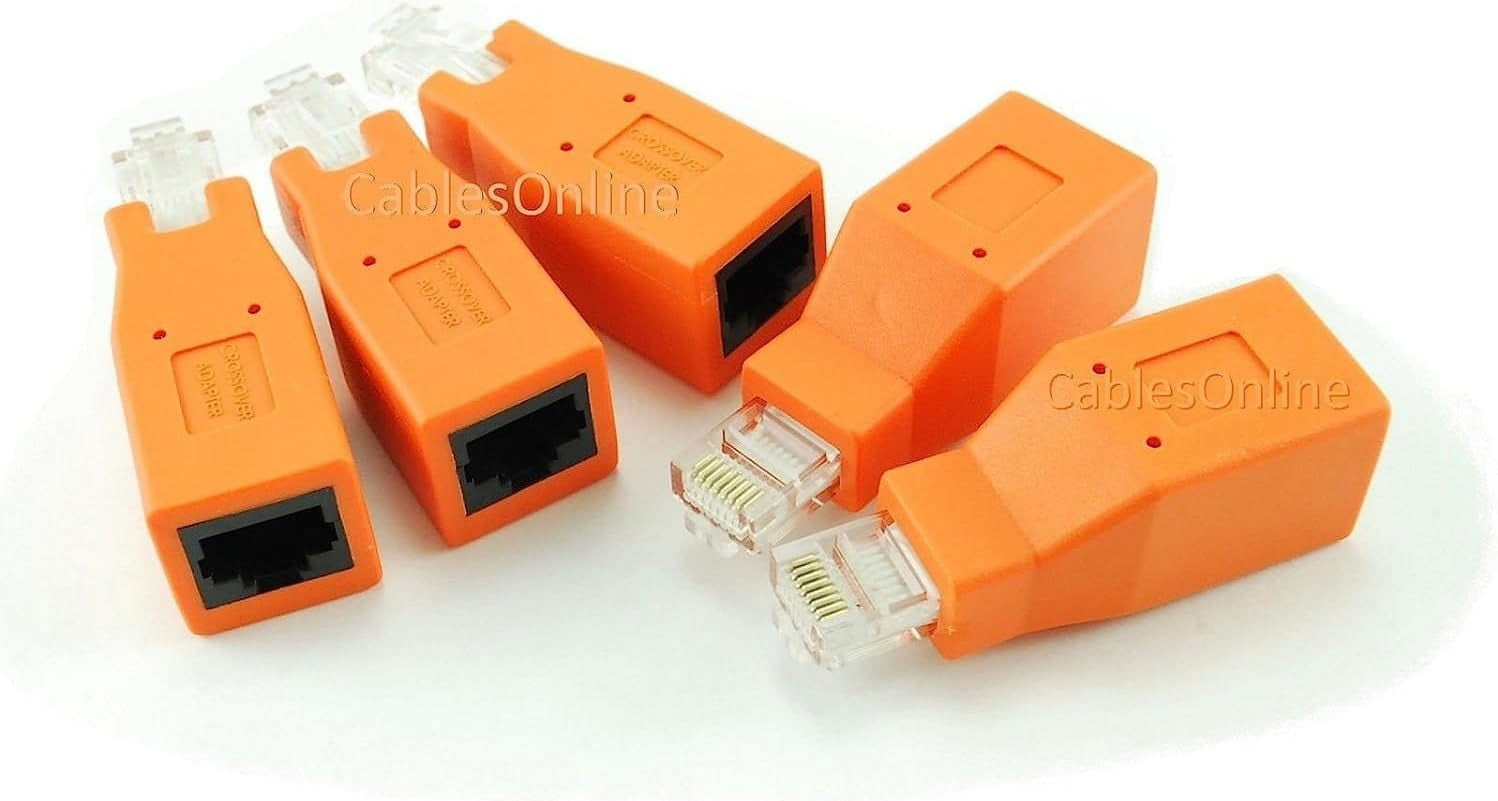 CablesOnline 5-Pack Cat6 / Cat5e Ethernet RJ45 Male/Female Crossover ...