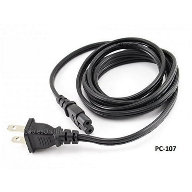 CablesOnline, 6ft 2-Prong Figure-8 Replacement Non-Polarized Computer ...