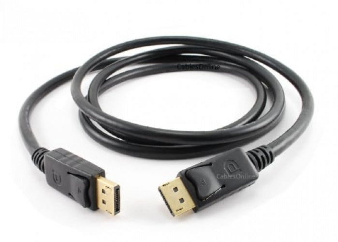 CablesOnline 6ft DisplayPort Gold-Plated Male to Male Monitor A/V Cable ...
