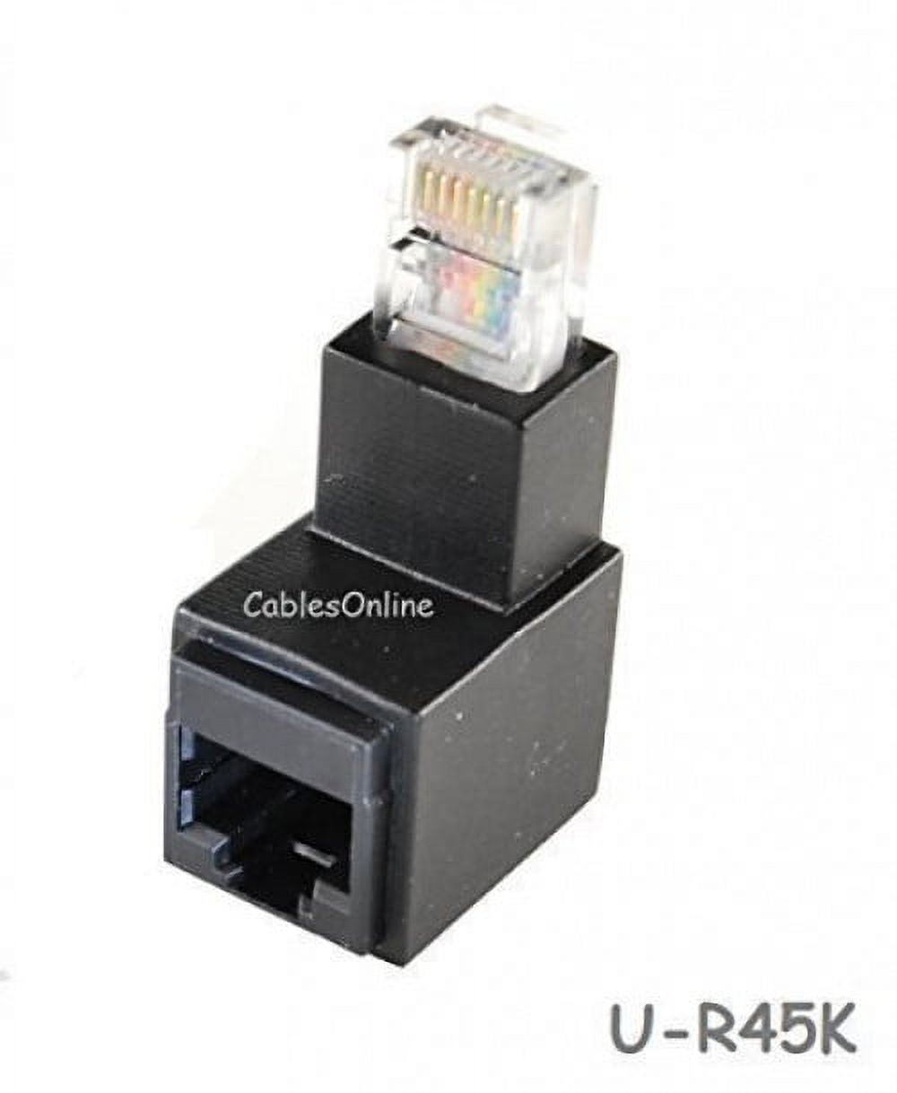 CablesOnline Cat5e/Cat6 RJ45 Ethernet Male/Female Right Angle Adapter ...