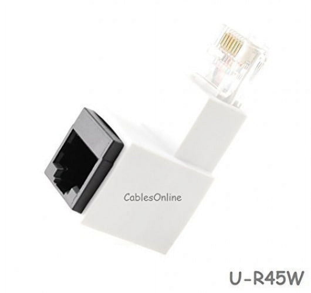 CablesOnline Cat5e/Cat6 RJ45 Ethernet Male/Female Right Angle Adapter ...