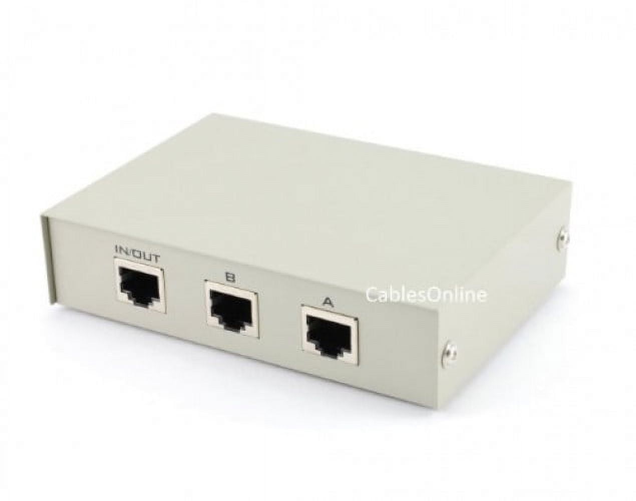 CablesOnline Compact 2-Way RJ45 Ethernet Network Push Button Metal Mini ...