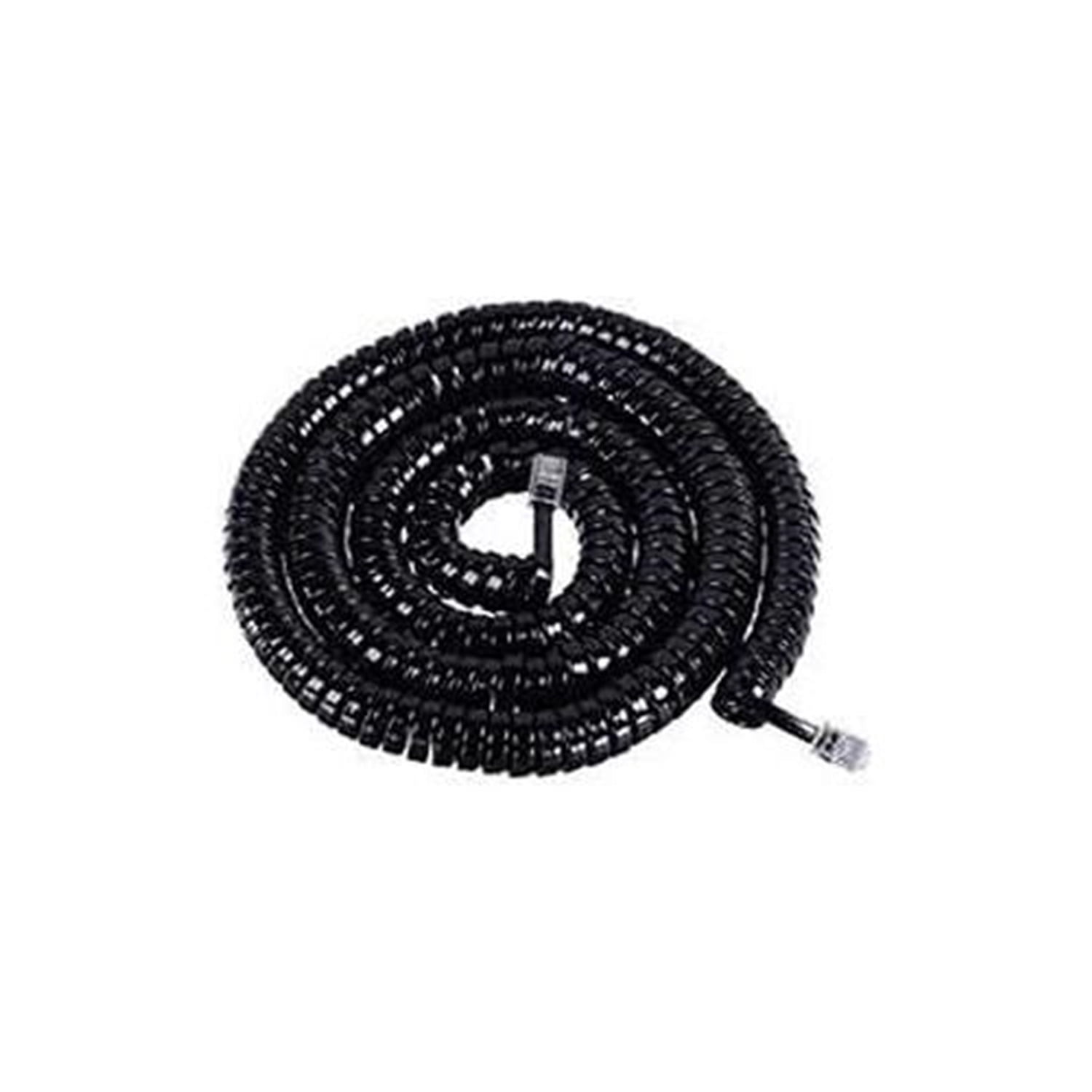 Cablesys 2500GR ICC Curly Telephone Handset Cord Dolphin Gray 25 ...