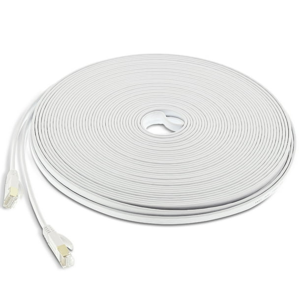 Cablevantage 100ft Cat7 Network Internet Flat Ethernet Patch Cable Cord ...