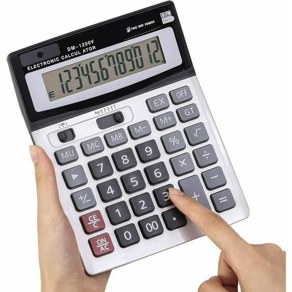 Cablevantage 12-Digit Dual Power Calculator, Standard Function with AA ...