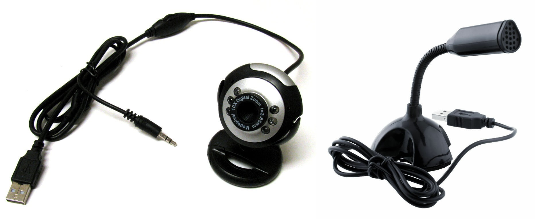 Cablevantage USB Webcam, 480P Fixed Focus Camera, 6 LED, Night Vision ...