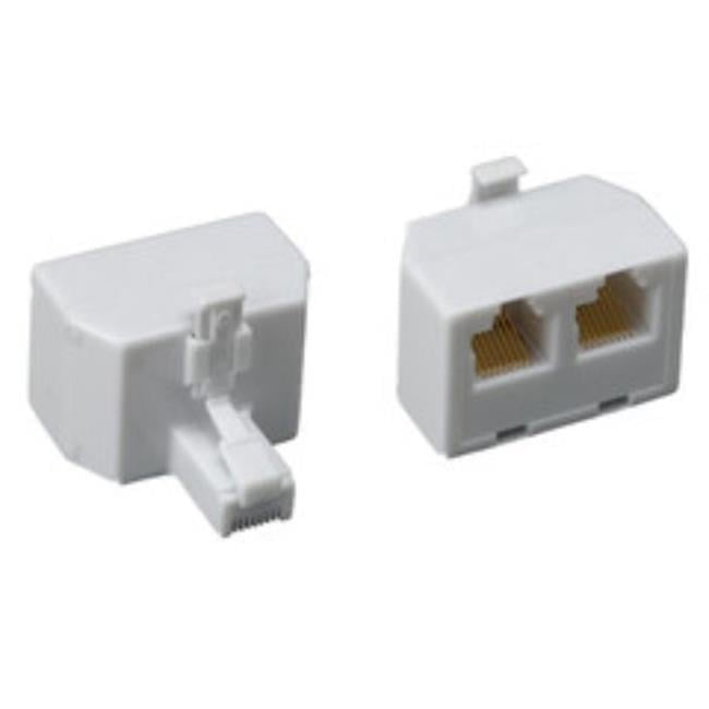 Cablewholesale PA-8P8C-ST-WH RJ45 8P8C Male to 2 RJ45 8P8C Female ...