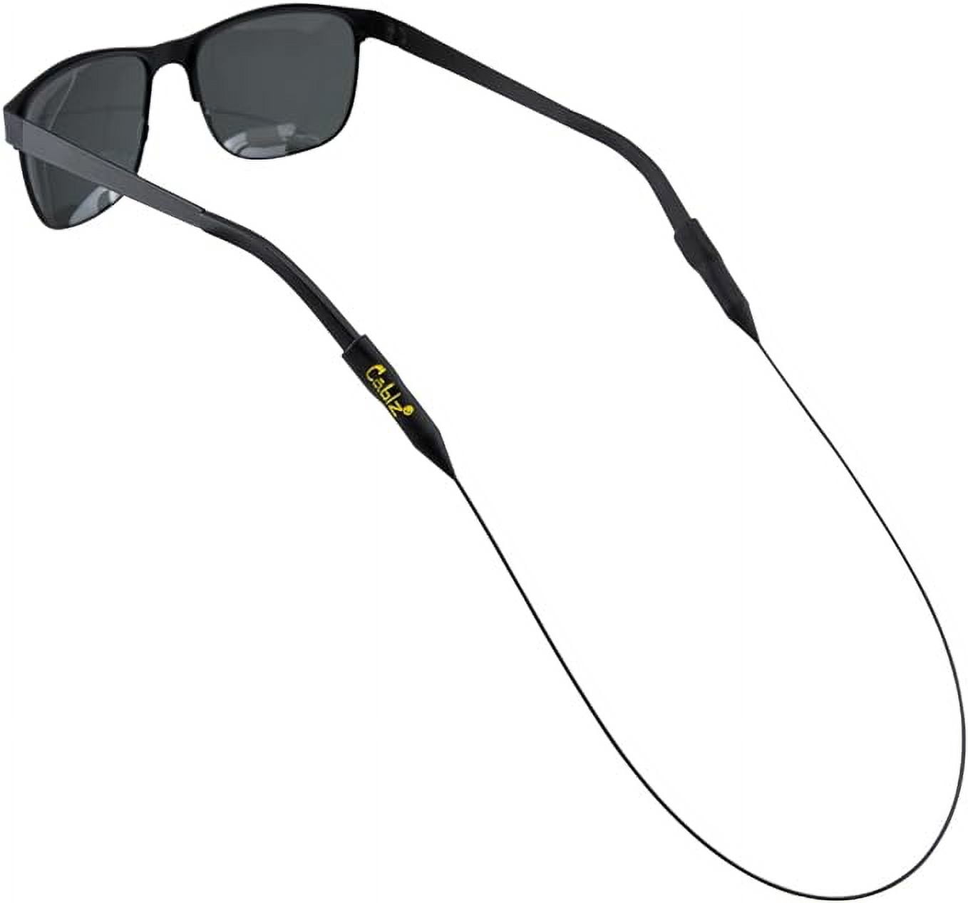 Cablz Original Eyewear Retainer, Black and Yellow with Black Cable, 14 ...