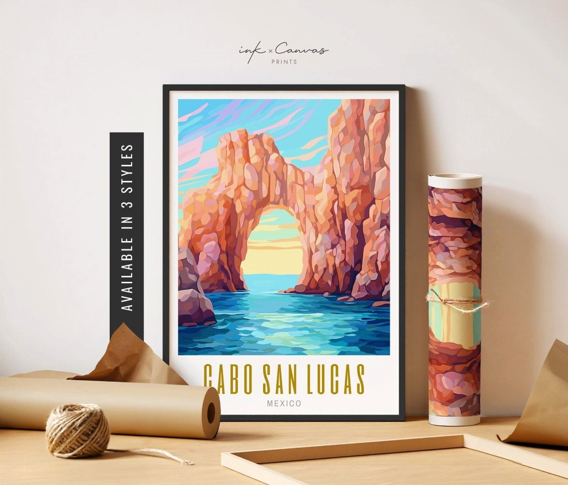 Cabo San Lucas Art Poster Cabo Travel Poster Cabo San Lucas Arch Cabo ...