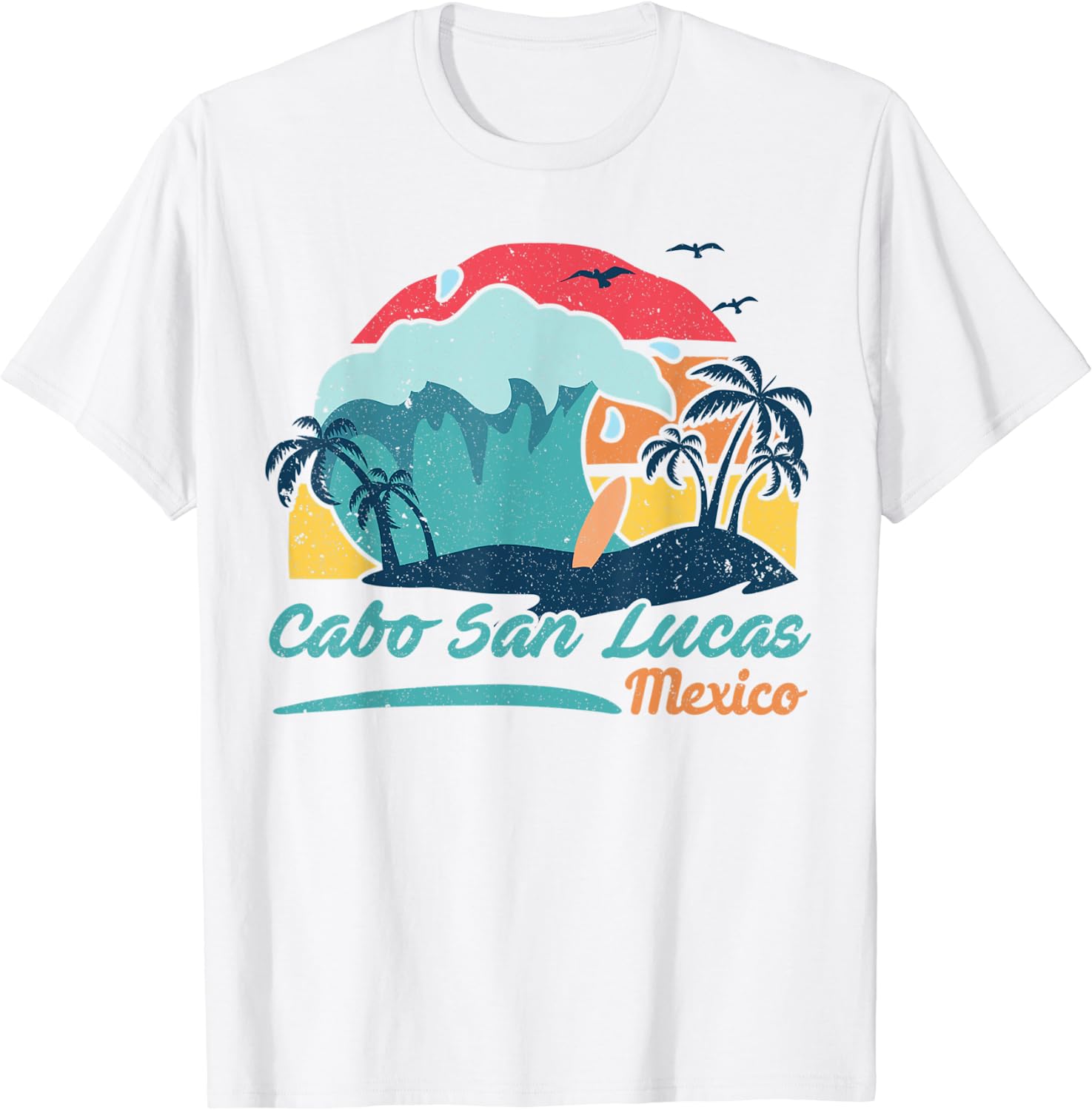 Cabo San Lucas Mexico Beach Summer Surfing SunSet Palm Trees Women T ...