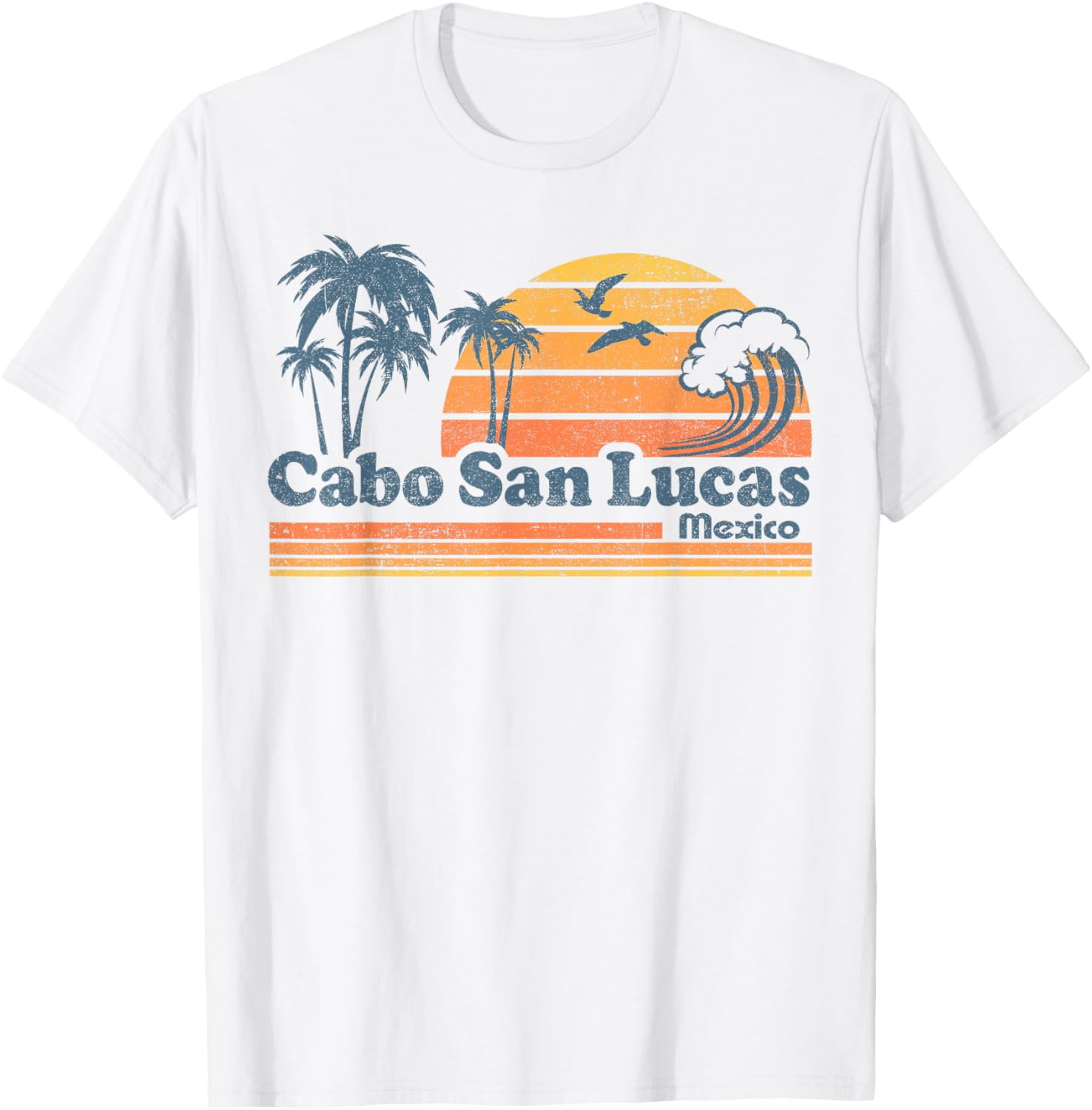 Cabo San Lucas Mexico Beach Summer Vacation Vintage Retro T-Shirt ...
