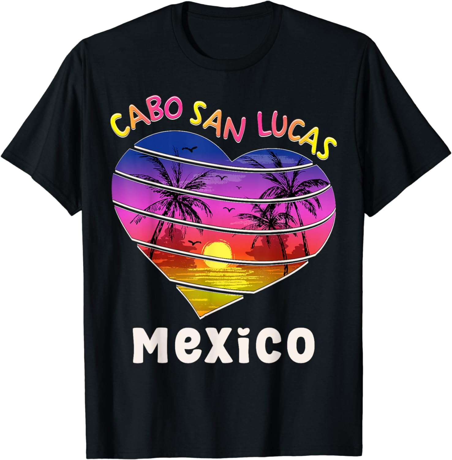 Cabo San Lucas Mexico Beach Surf Heart Girls Family Vacation T-Shirt ...