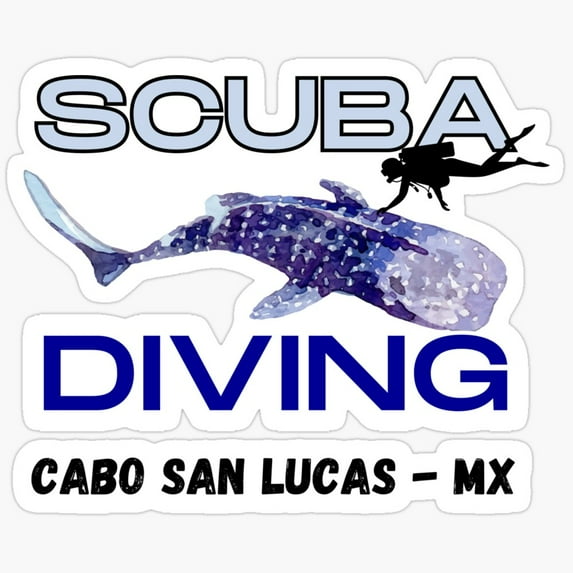 Cabo San Lucas Mexico Scuba Diving - Whale Sark Sticker Phone Decal ...