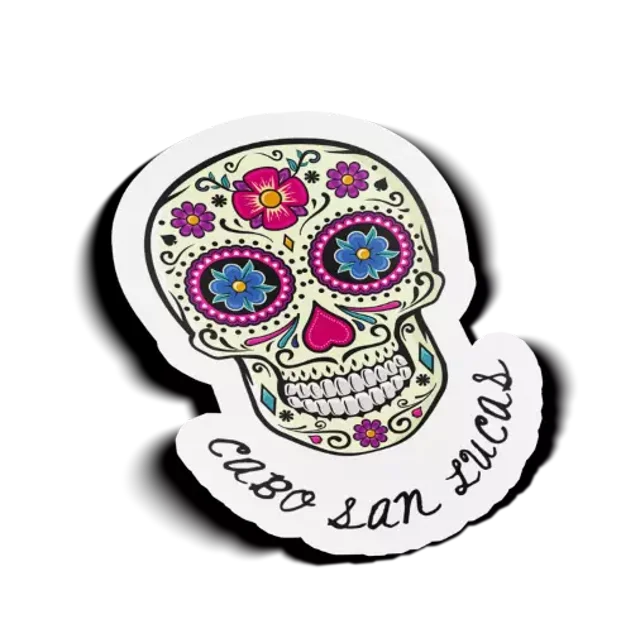 Cabo San Lucas Mexico Sugar Skull Travel Sticker Phone Decal Water ...