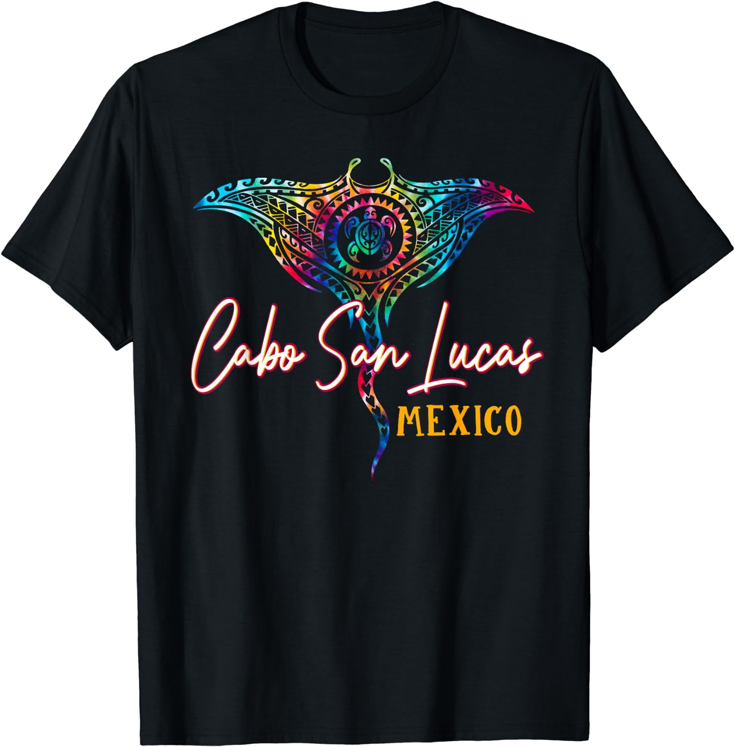 Cabo San Lucas Mexico Tie Dye Stingray Theme Family Vacation T-Shirt ...