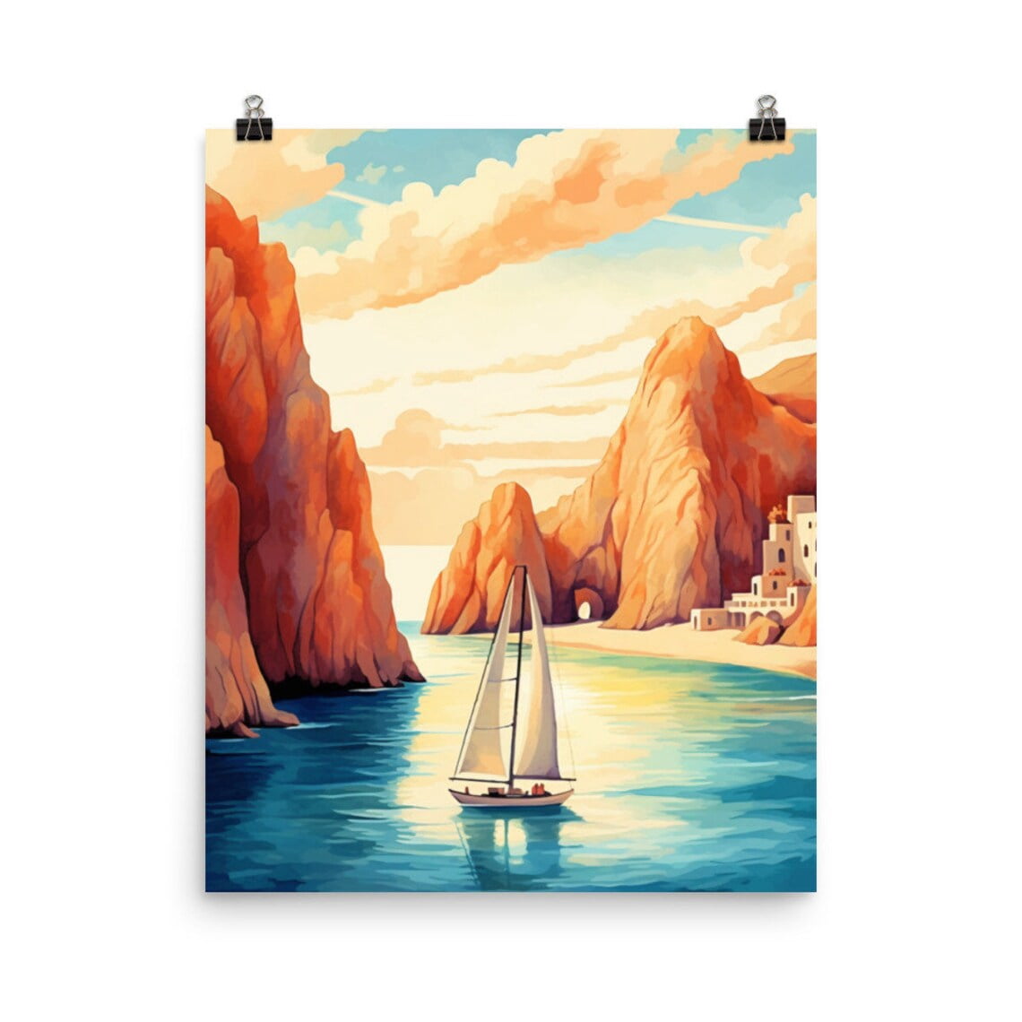Cabo San Lucas Print, Mexican Coastal Wall Art, Pacific Ocean Seascape ...