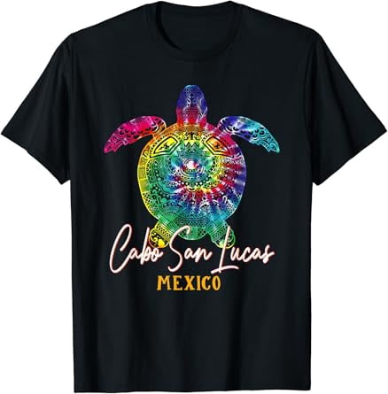 Cabo San Lucas Tie Dye Sea Turtle Matching Family Vacation T-Shirt ...